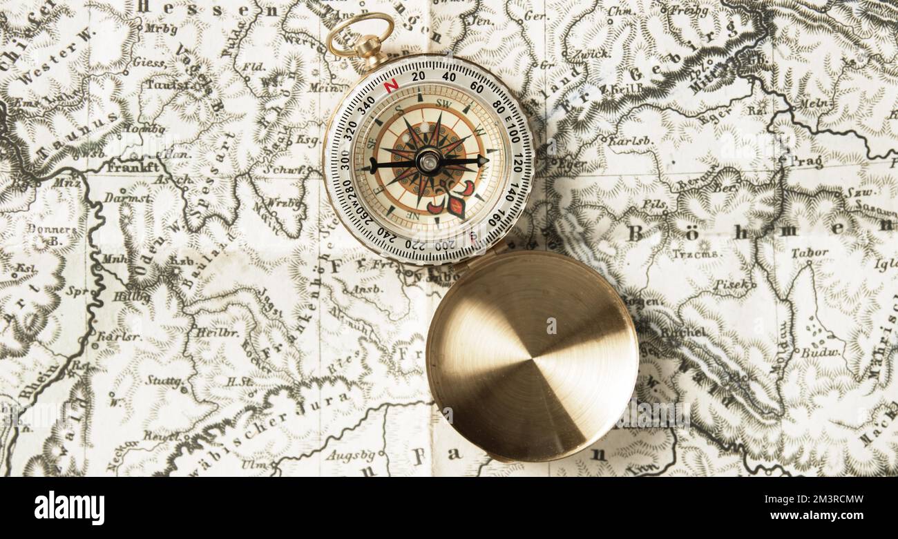 Top view compass top world map. Resolution and high quality beautiful ...