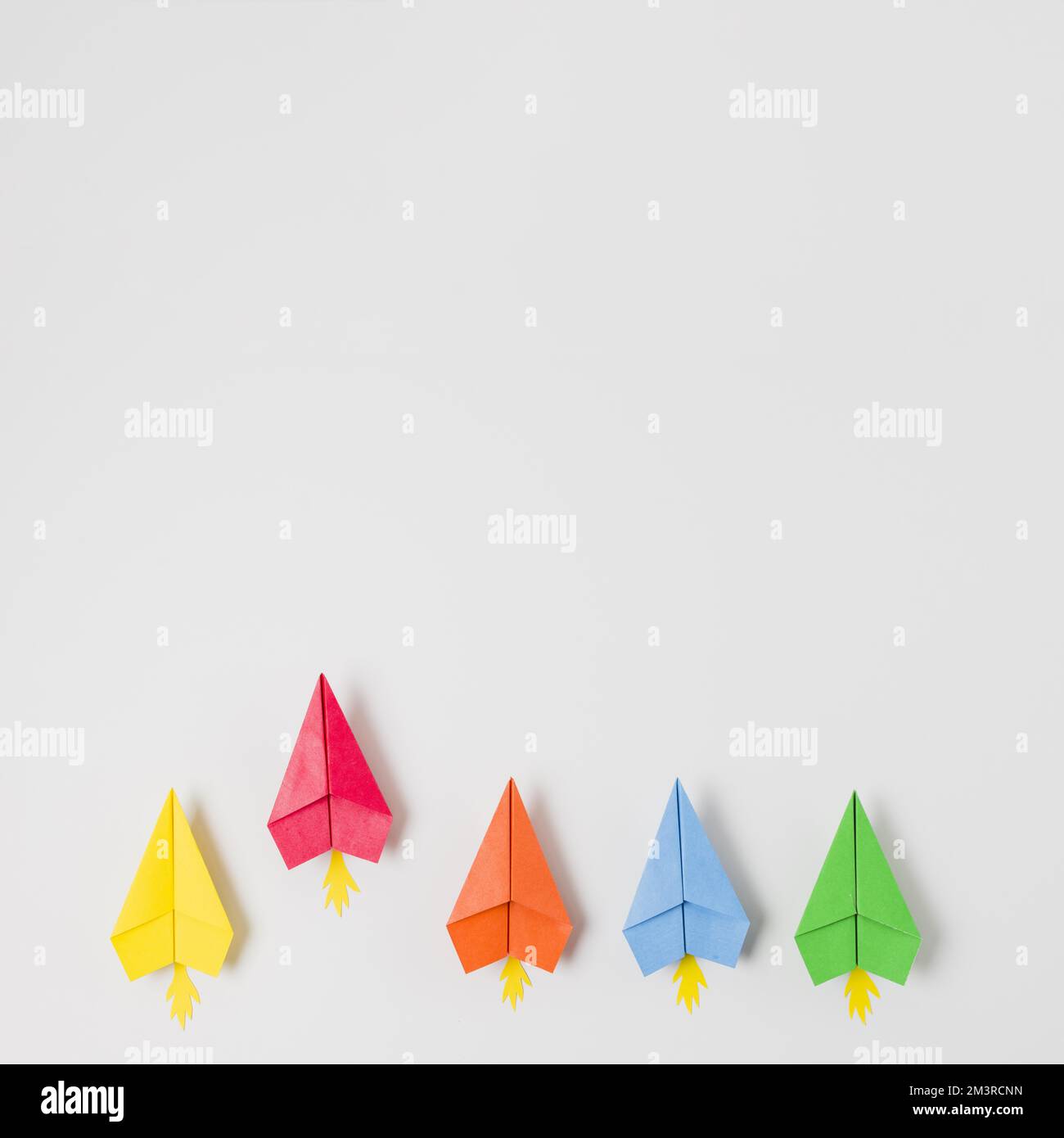 Top view colorful paper planes. Resolution and high quality beautiful ...