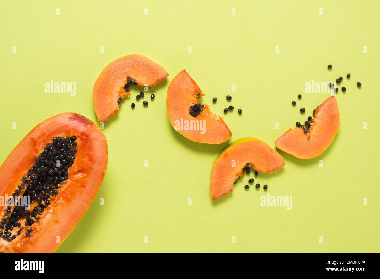 Top view delicious papaya table. Resolution and high quality beautiful ...
