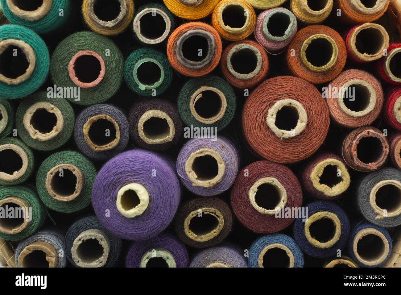 Top view colourful sewing threads background. Resolution and high ...