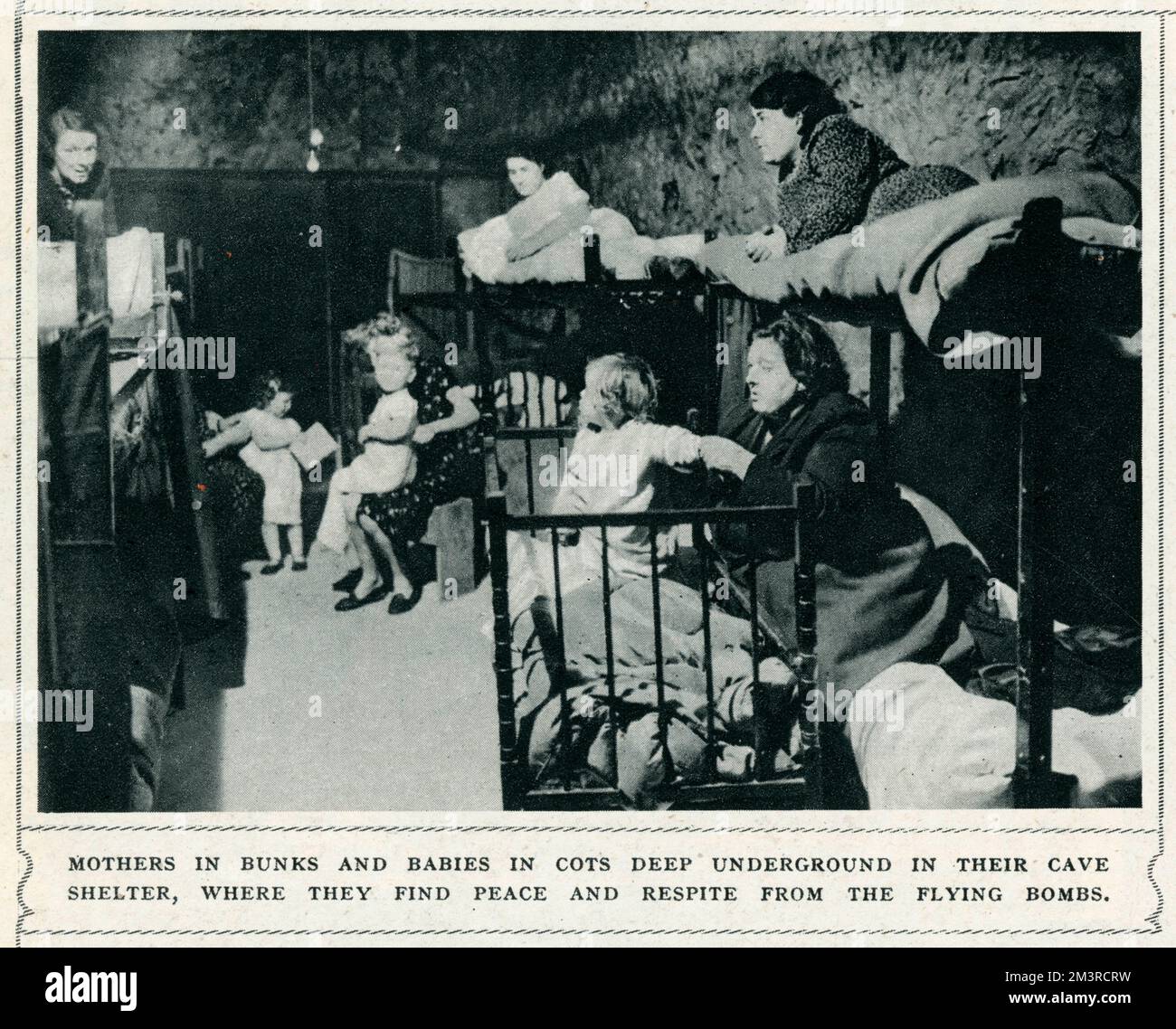Chislehurst caves during WWII Stock Photo - Alamy