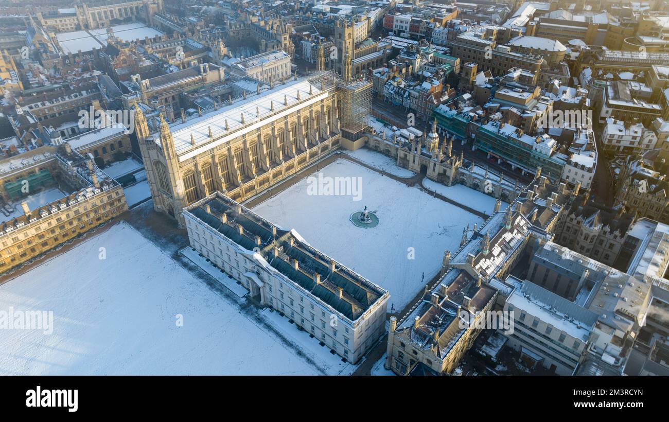 Picture dated December 14th shows King’s College in Cambridge on a ...