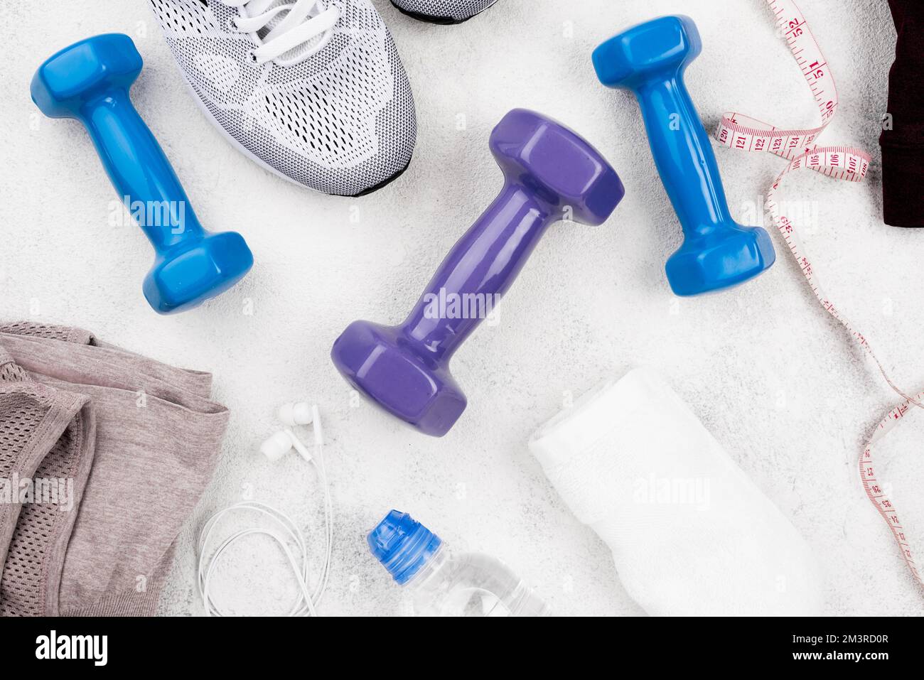 Top view dumbbells arrangement. Resolution and high quality beautiful ...