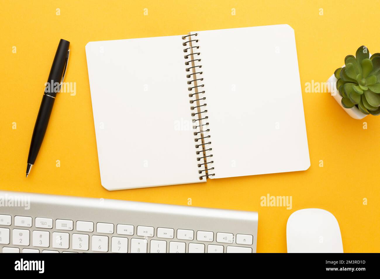 Top view desk concept with notebook. Resolution and high quality ...