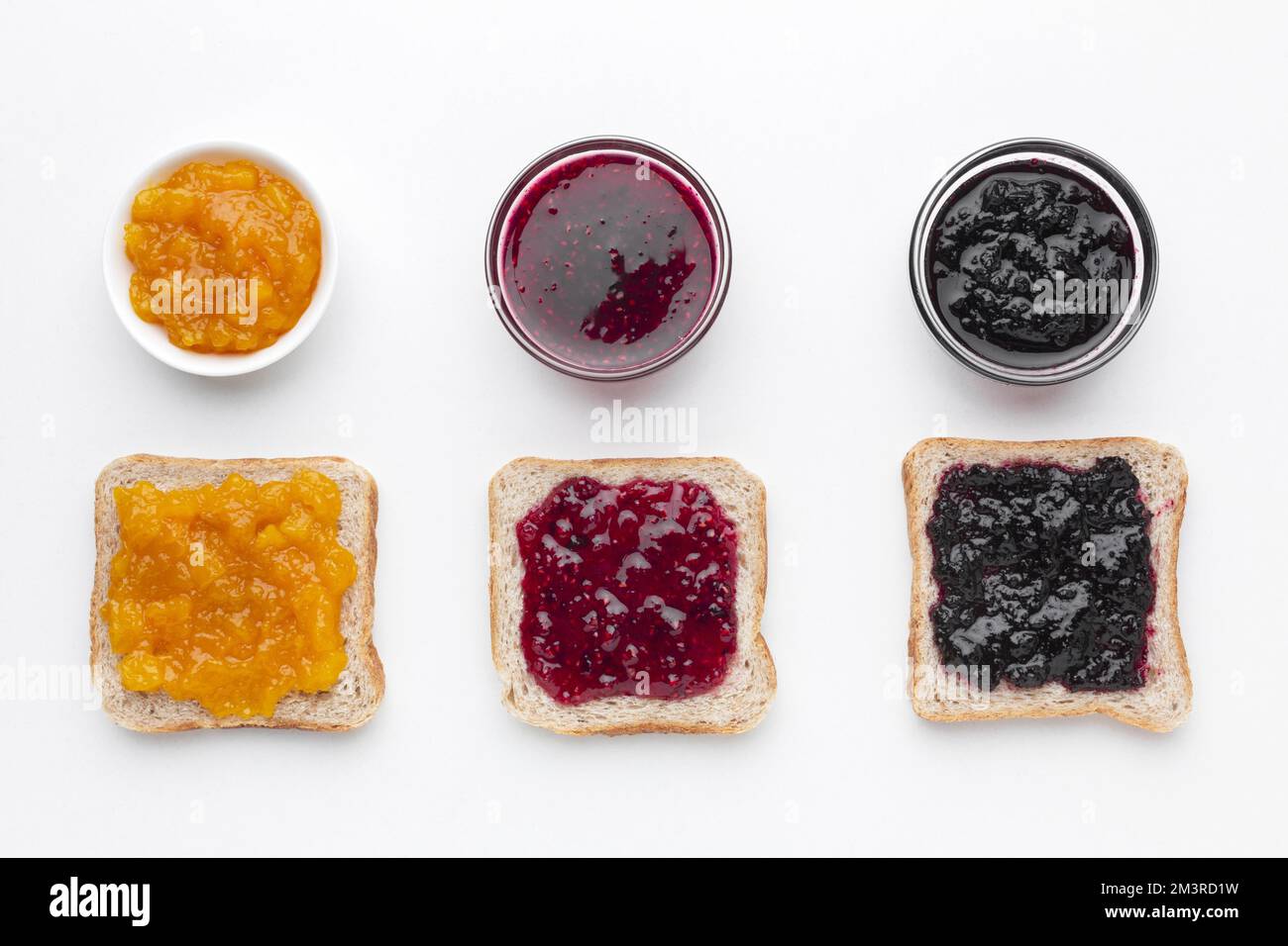 Top view different types jam. Resolution and high quality beautiful ...