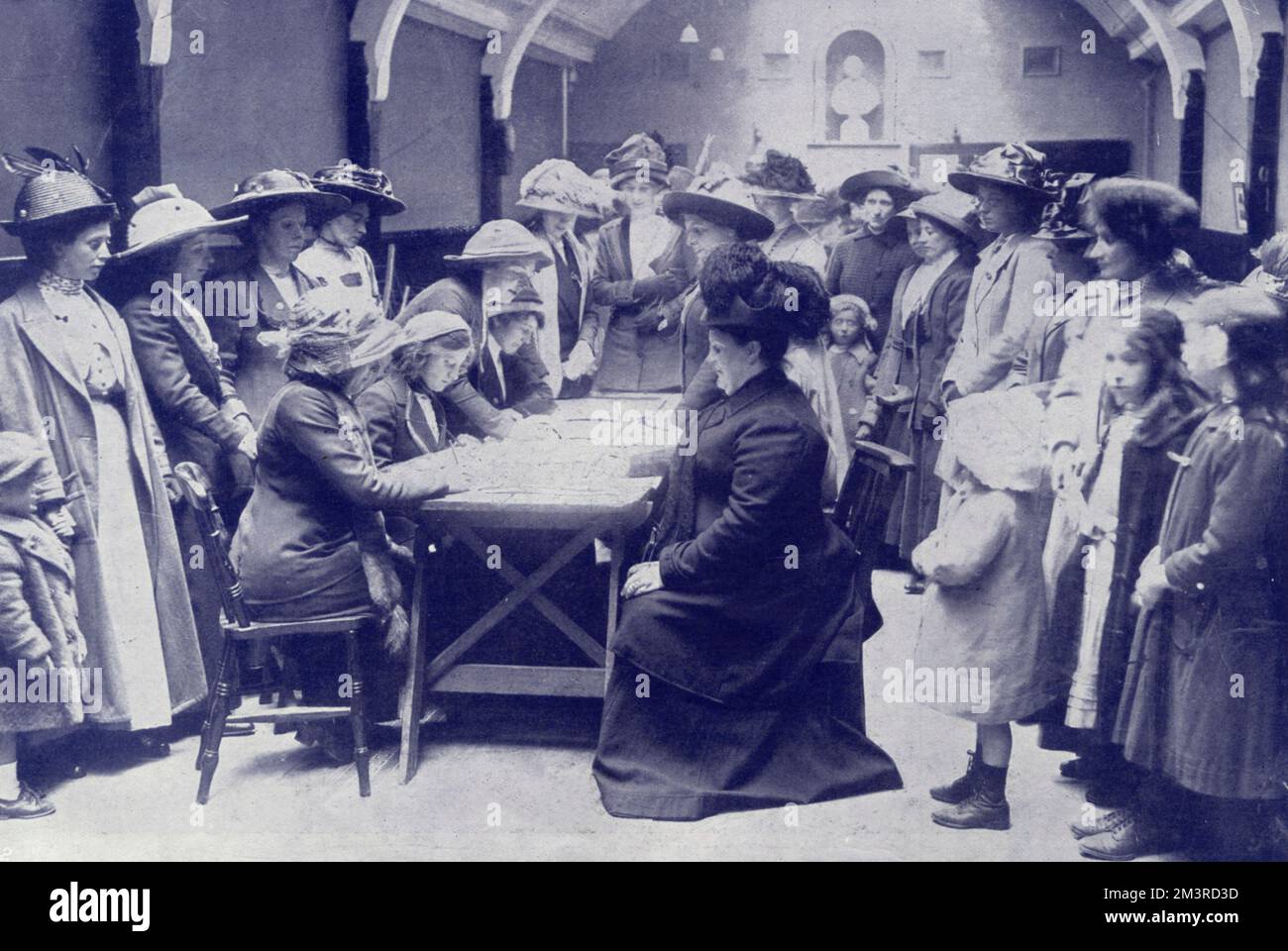 Women take part in the demonstration by signing the anti-Home-rule ...