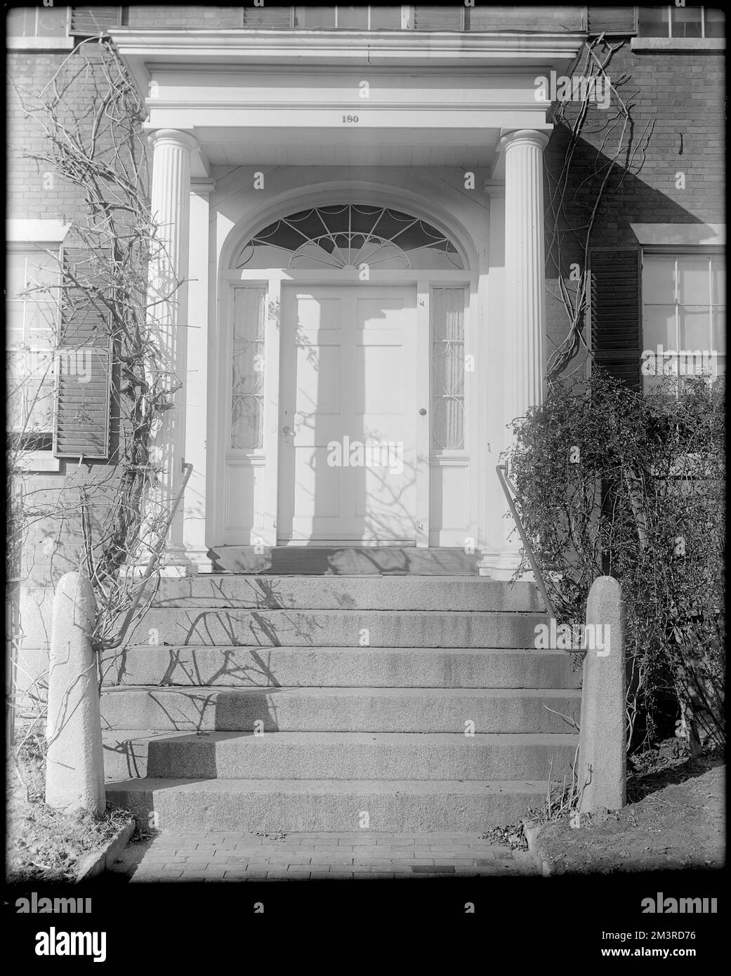 Salem, 180 Derby Street, exterior detail, front entry door, Benjamin ...