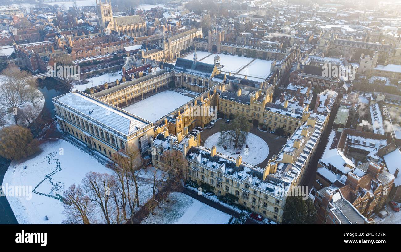 Picture dated December 14th shows the courtyards at Trinity College in ...