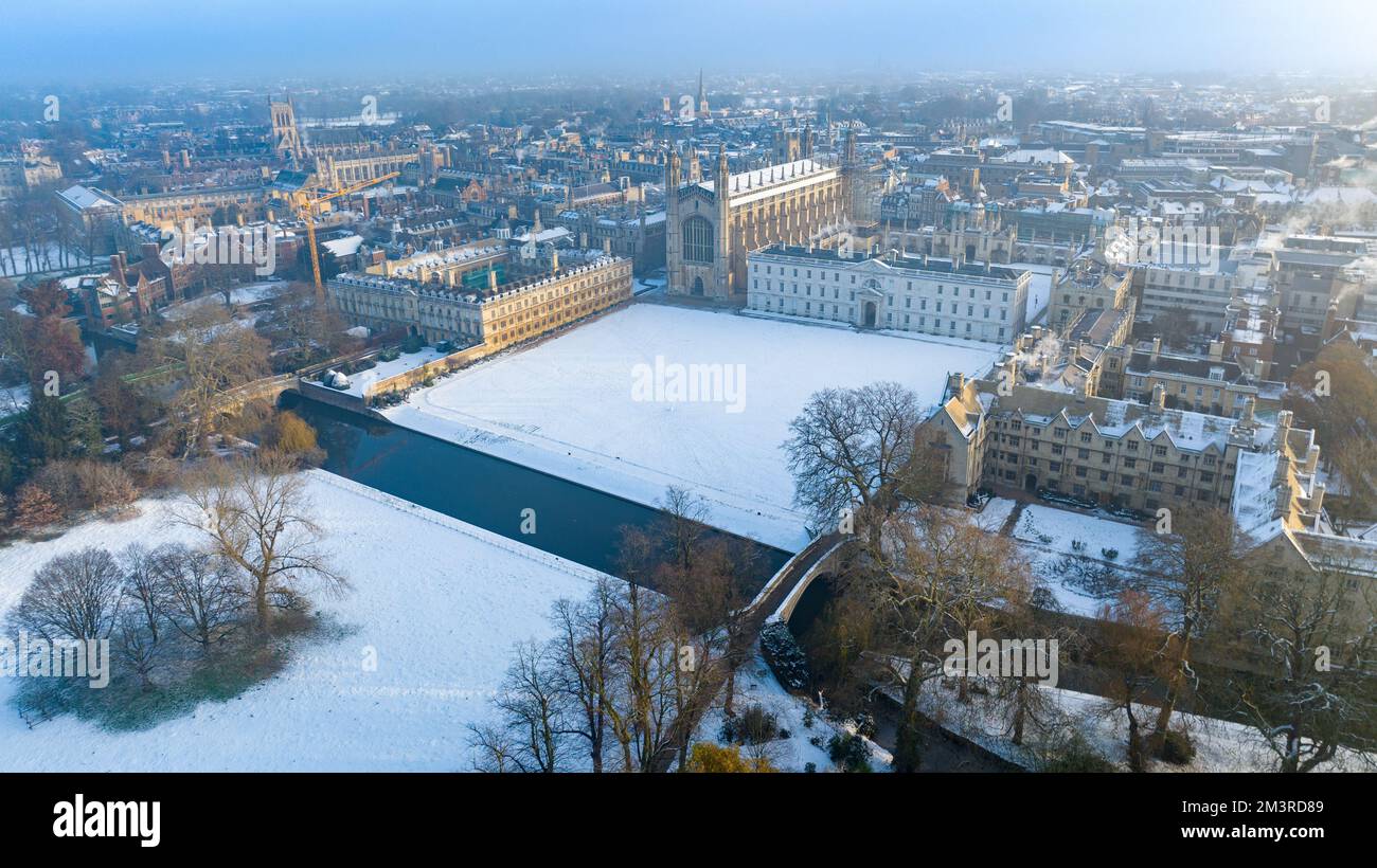 Picture dated December 14th shows King’s College in Cambridge on a ...