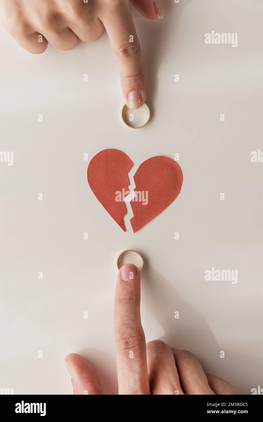 Top view hands touching wedding rings. Resolution and high quality ...