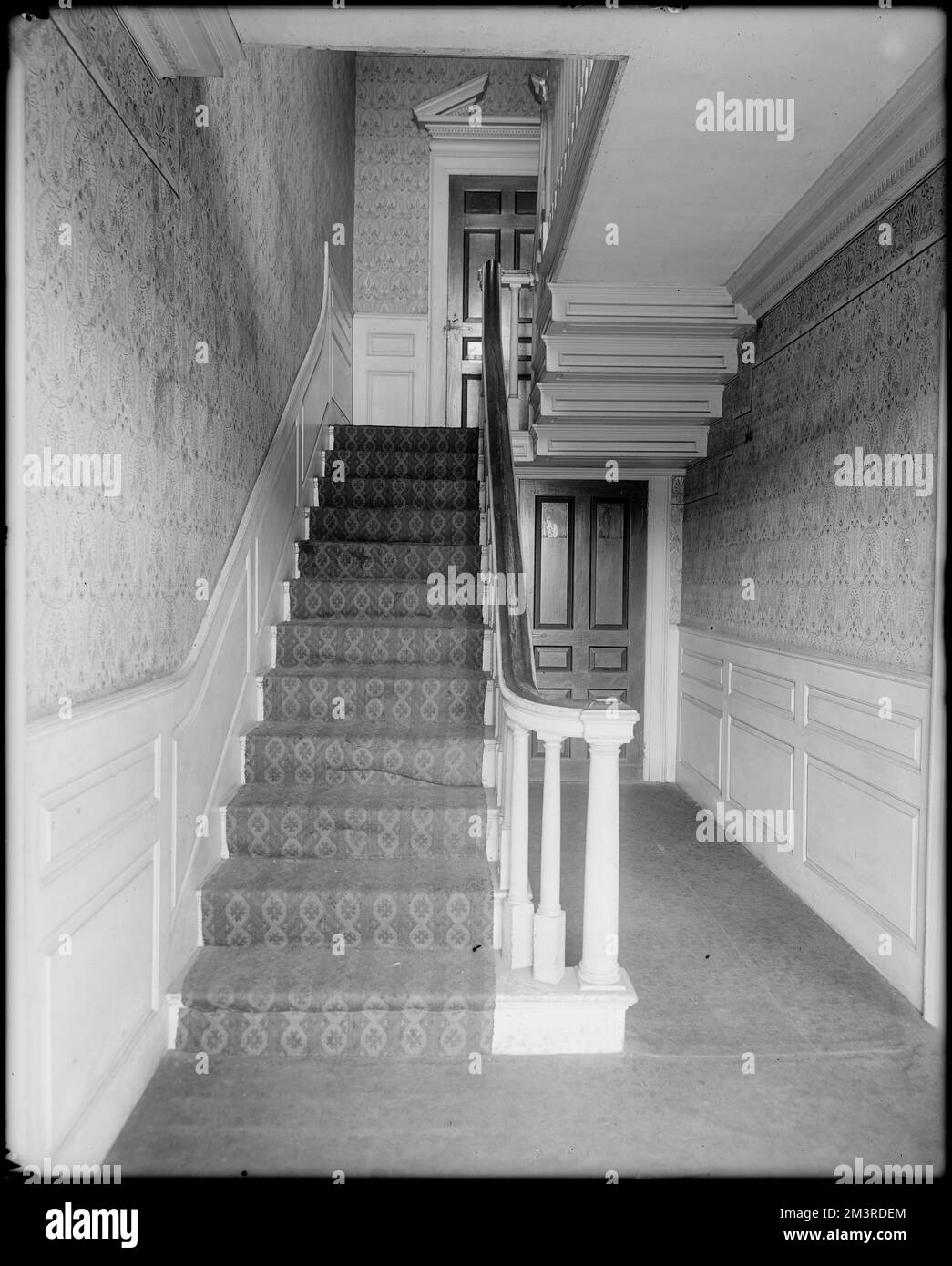 Salem, 188 Derby Street, interior detail, stairway, Simon Forrester ...