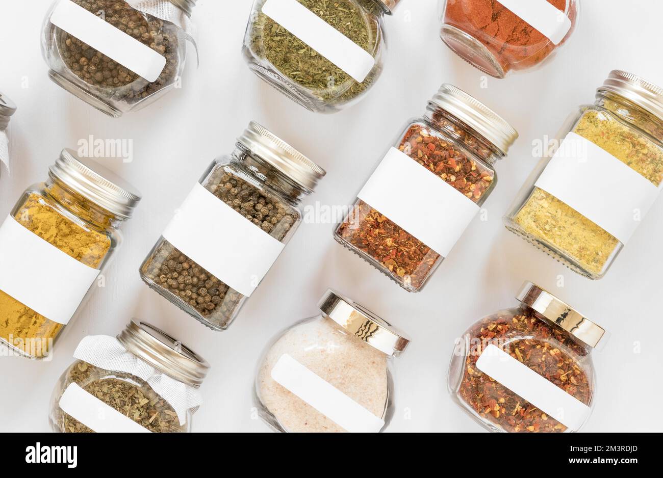 Top view labelled jars arrangement. Resolution and high quality ...