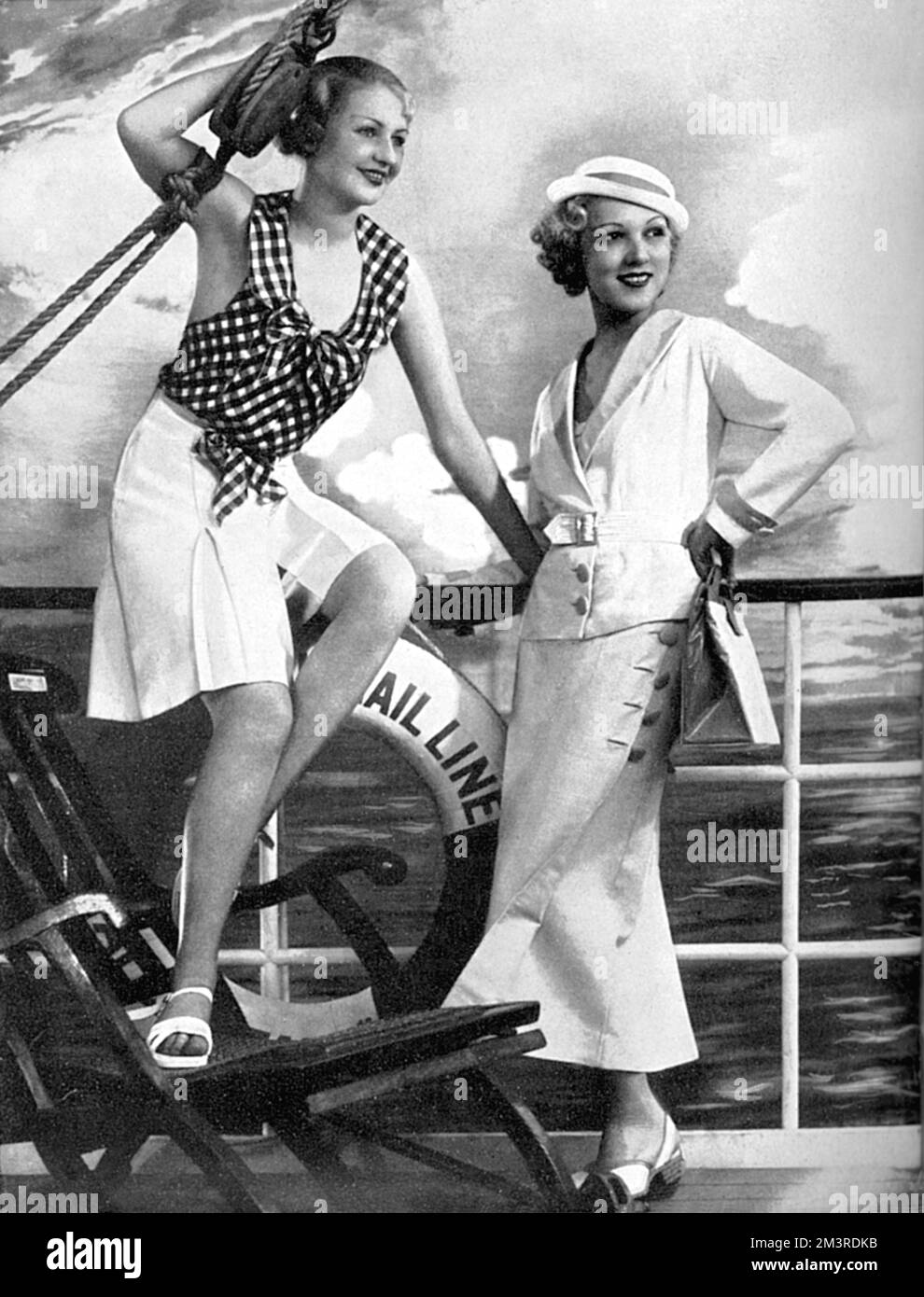 Cruising suit & suntop from Harvey Nichols, 1934 Stock Photo - Alamy