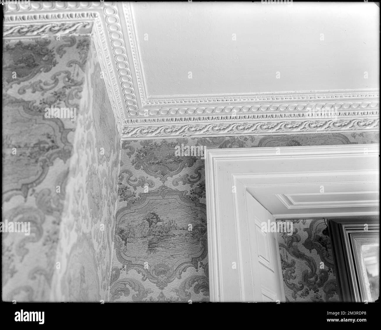 Salem, 204-206 Essex Street, interior detail, cornice, Ezekiel Hersey ...