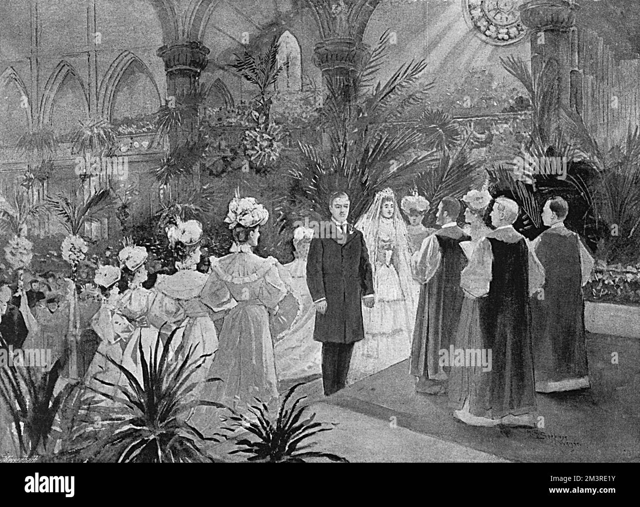 Consuelo vanderbilt wedding Black and White Stock Photos & Images - Alamy
