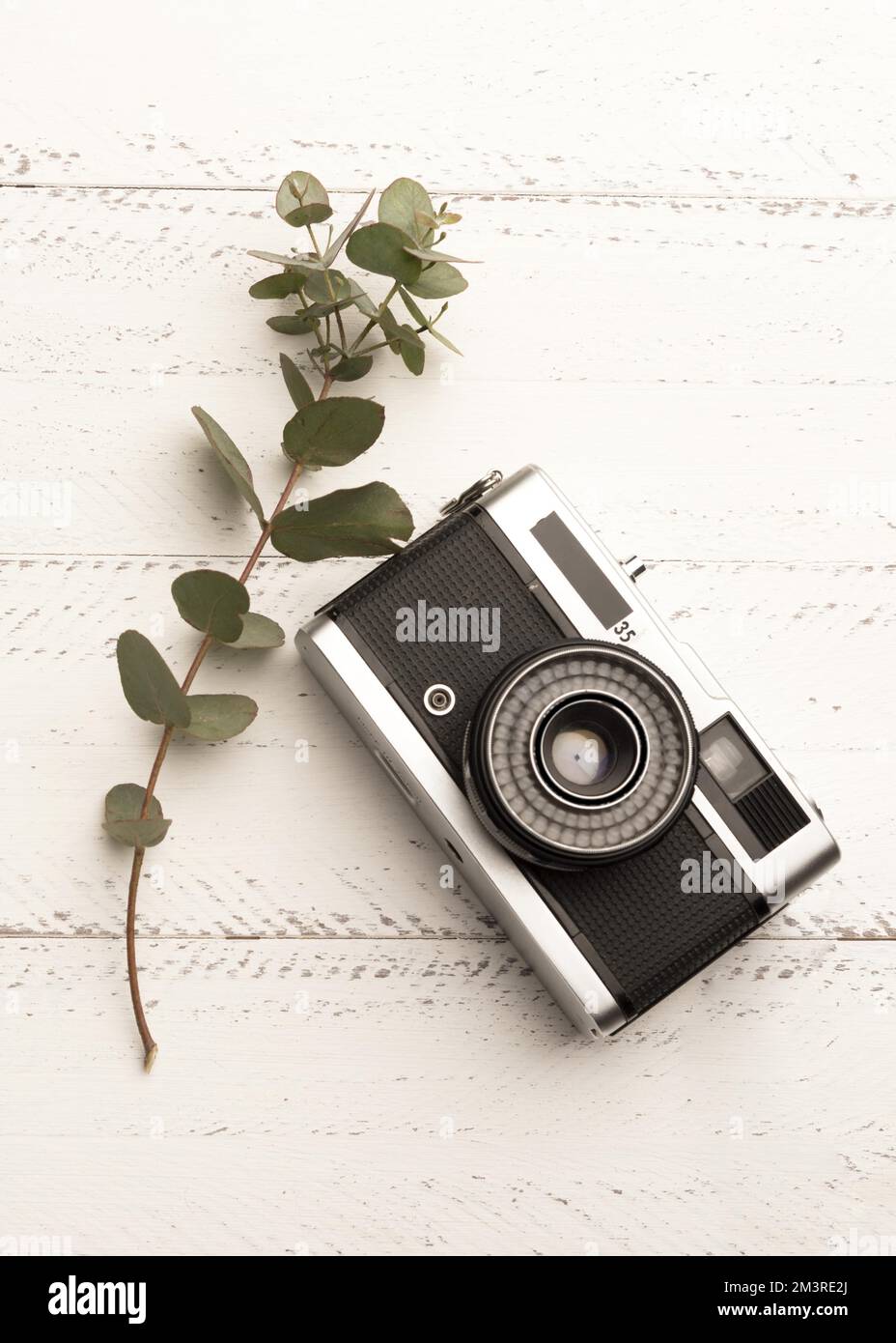 Top view photo camera wooden table. Resolution and high quality ...