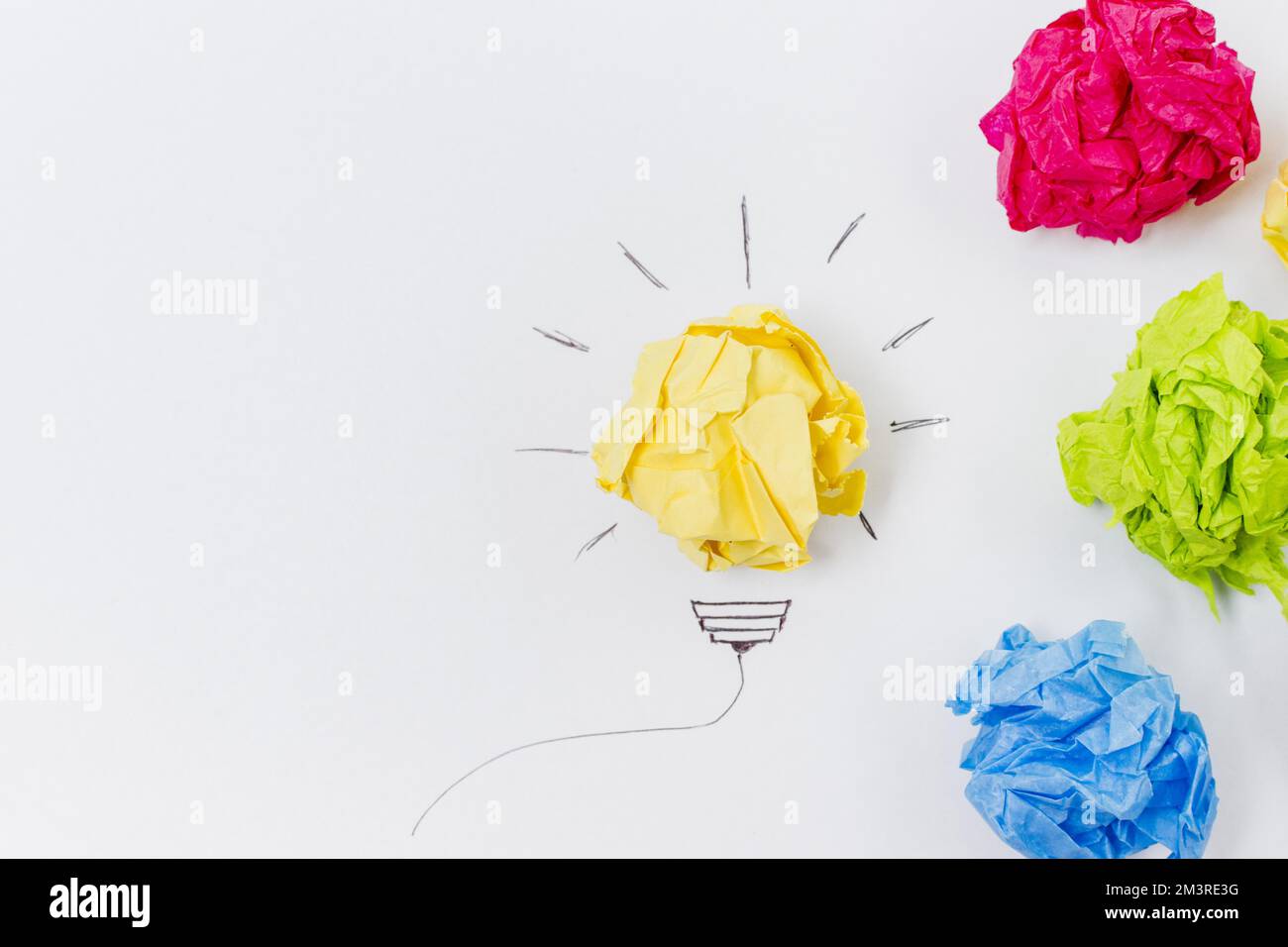 Top view papel balls idea concept. Resolution and high quality ...