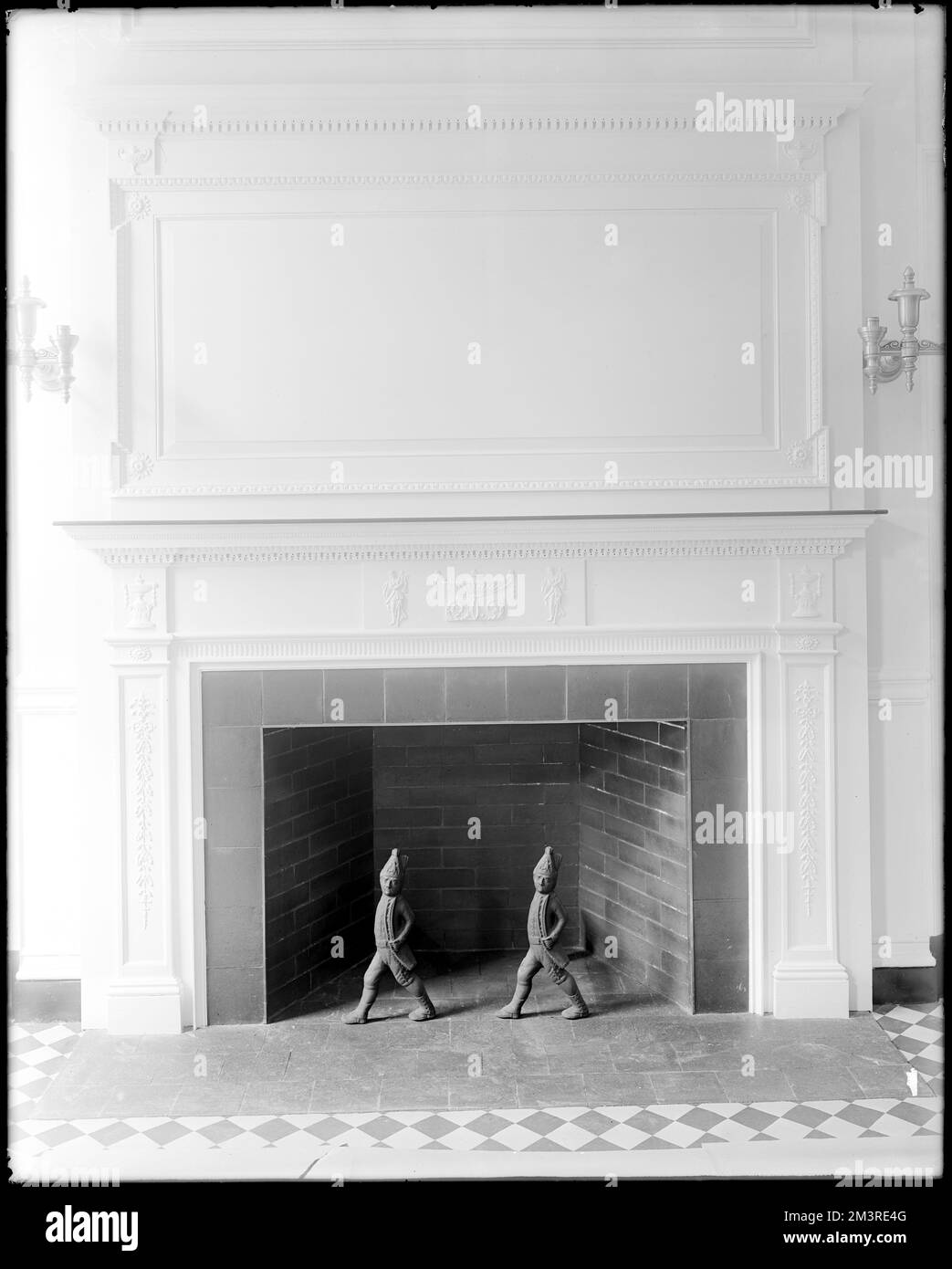 Salem, 258 Essex Street, interior detail, mantel, from Choate house ...