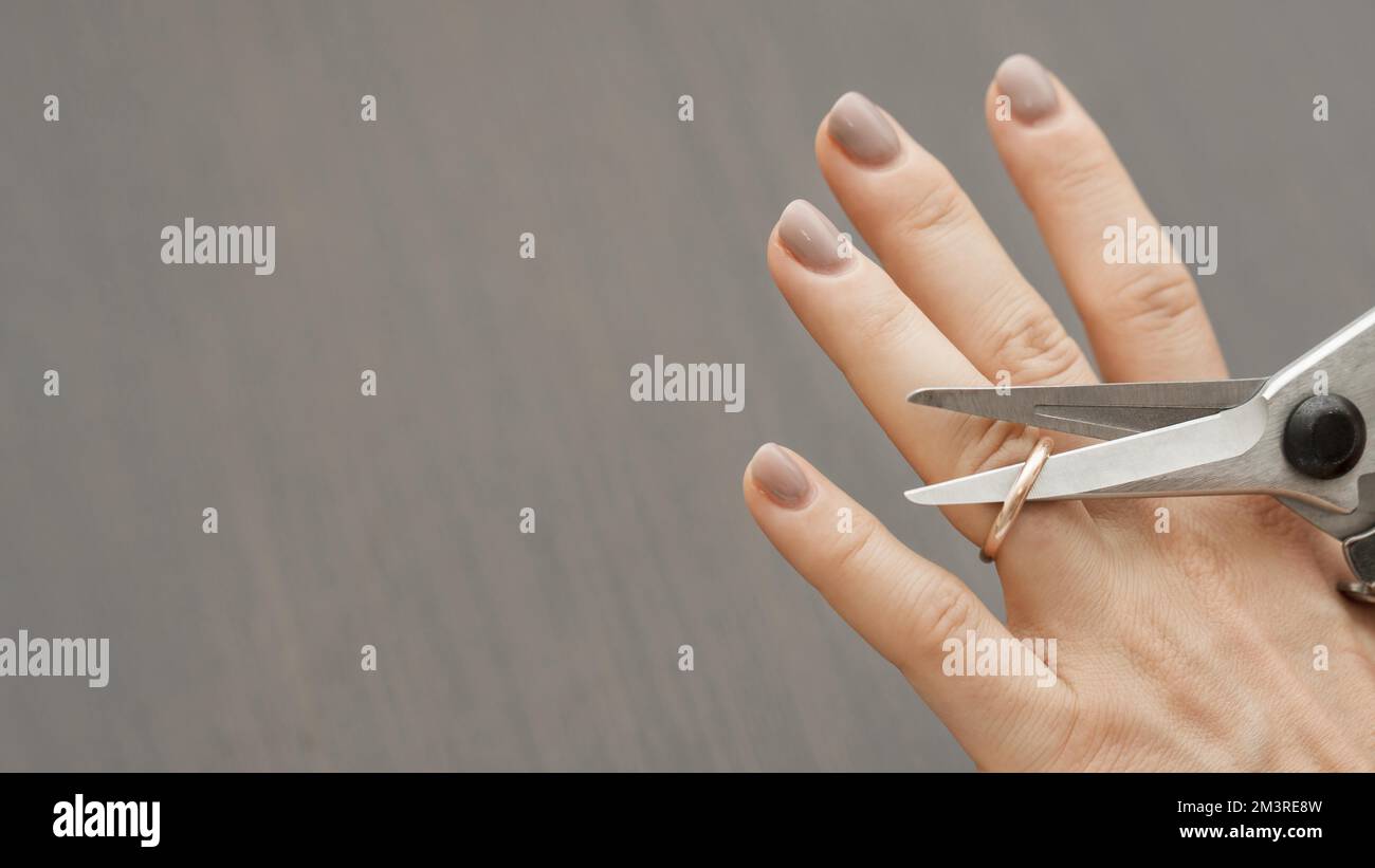 Top view scissors cutting wedding ring. Resolution and high quality ...
