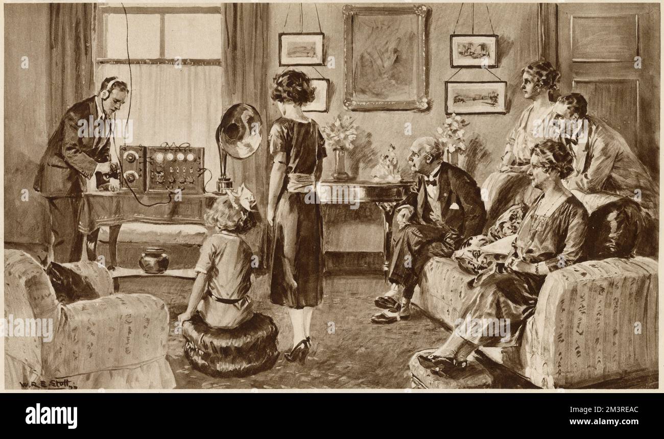 Wireless Transmission in the Home 1922 Stock Photo - Alamy