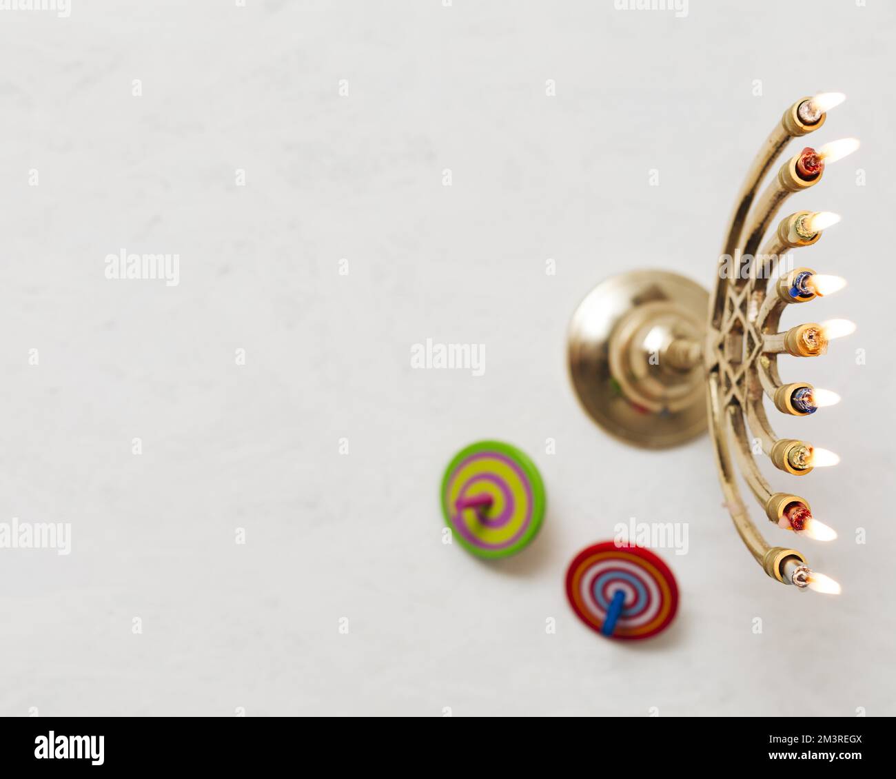 Top view traditional jewish menorah. Resolution and high quality ...