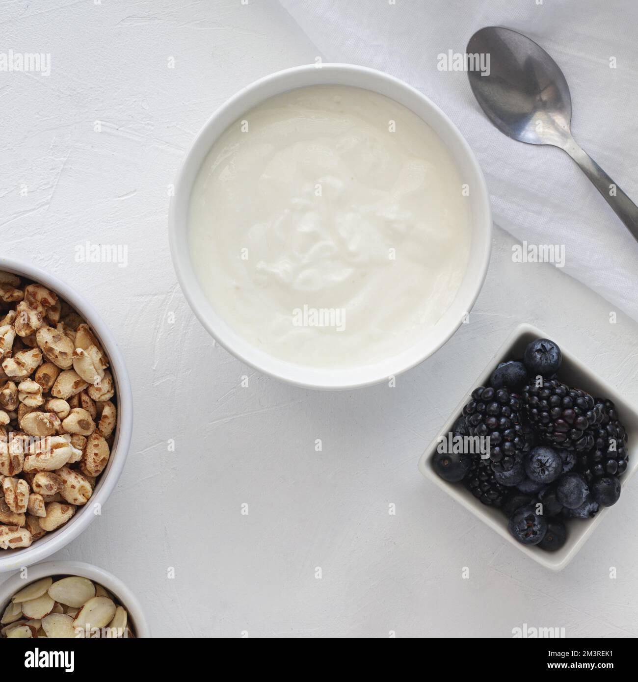 Top view yogurt bowl fruits. Resolution and high quality beautiful ...