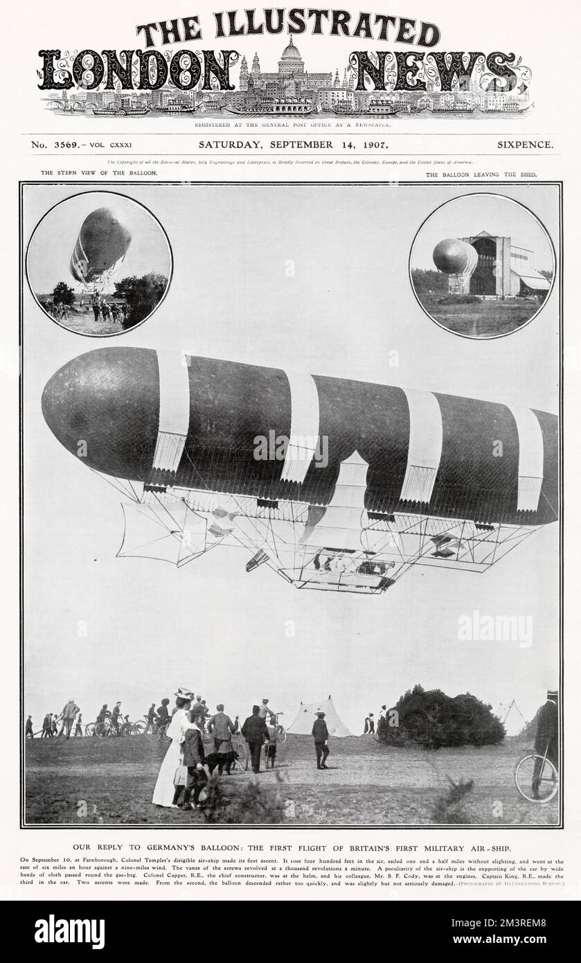 First Powered Airship - British Army Dirigible No 1 Stock Photo - Alamy