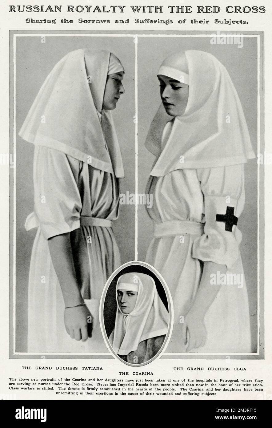 Russian Royalty with the Red Cross 1915 Stock Photo - Alamy