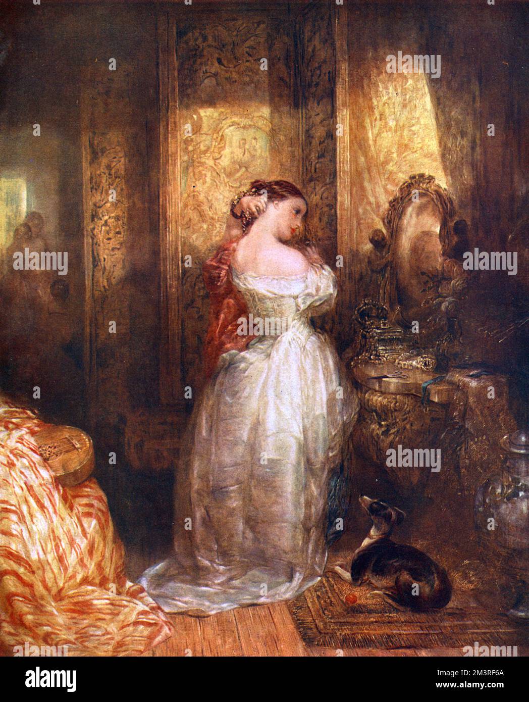 The Bride by Alfred Joseph Woolmer Stock Photo - Alamy