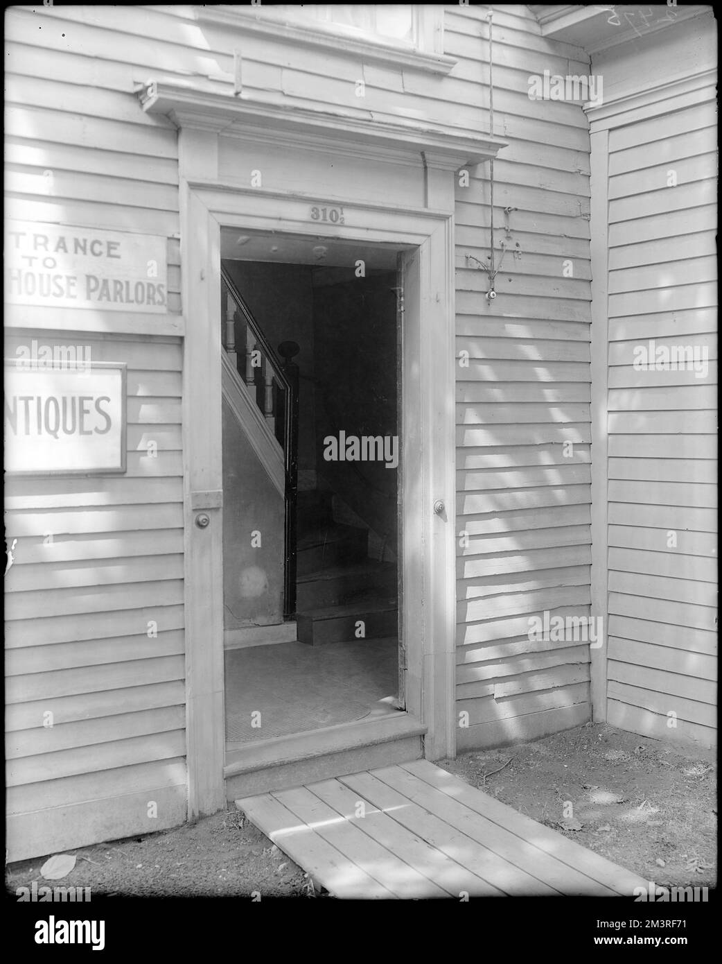 Salem, 310 Essex Street, exterior detail, door, Jonathan Corwin house ...