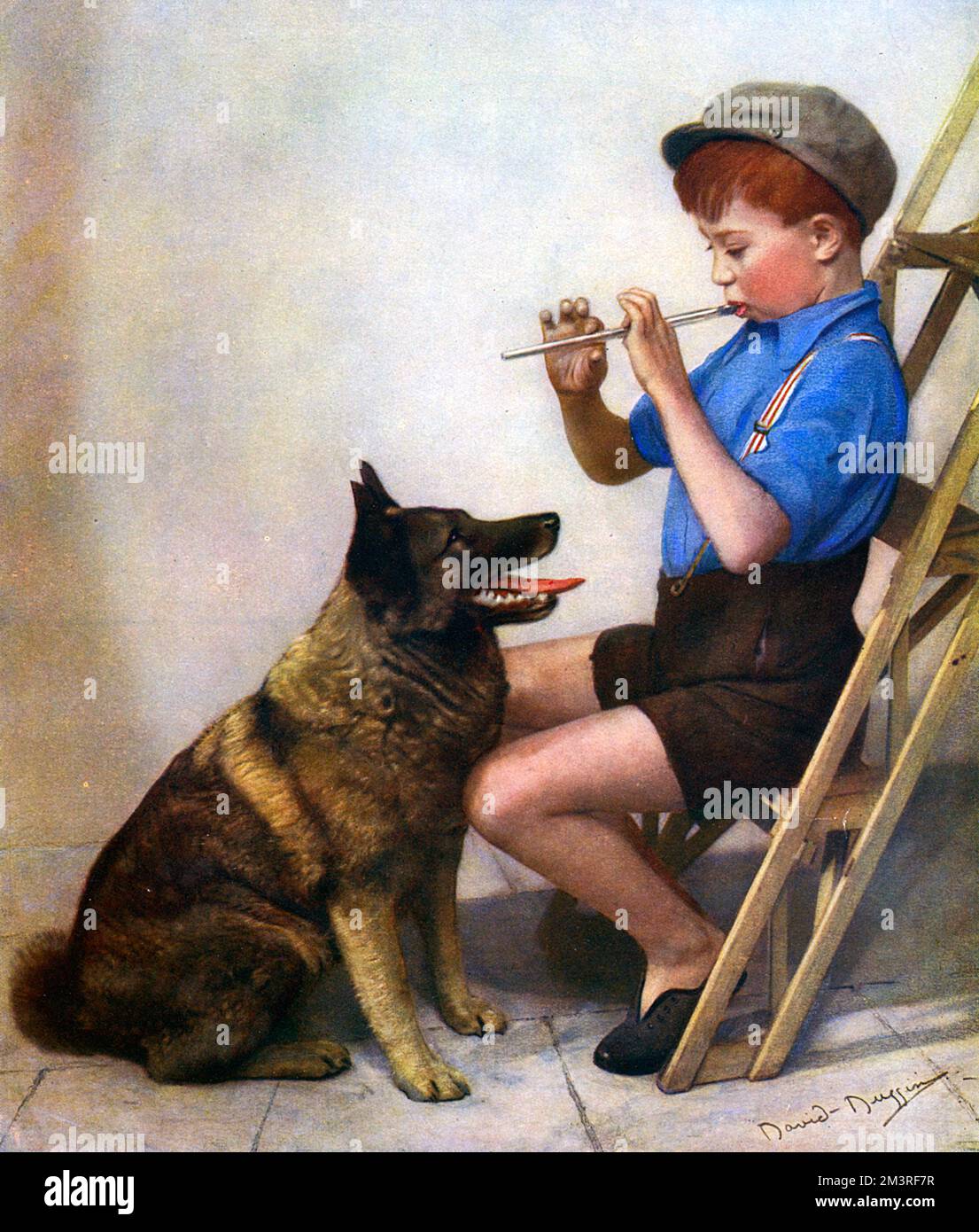 The Whistler and his Dog by David Duggin Stock Photo - Alamy
