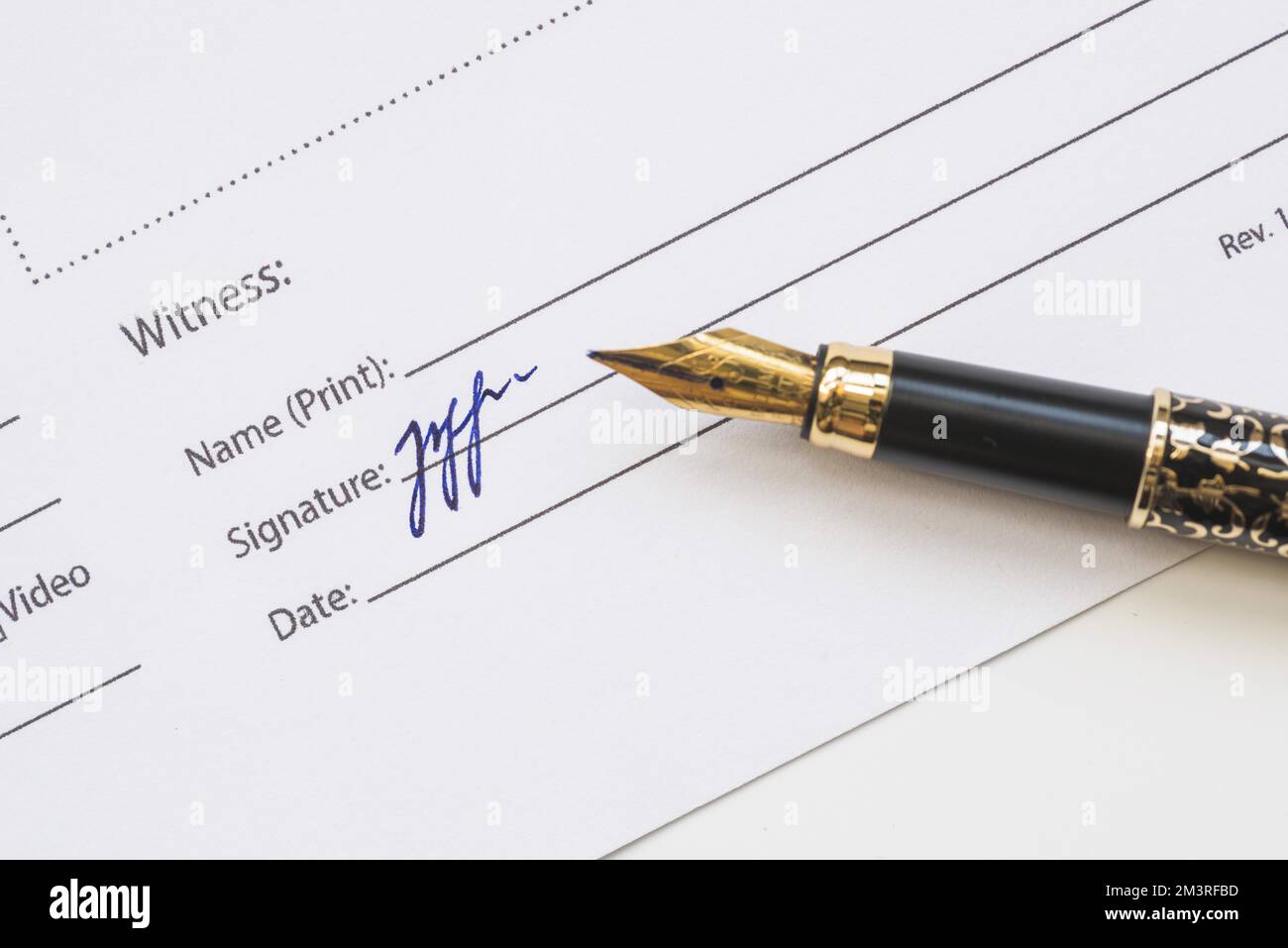 Signature of witness hi-res stock photography and images - Alamy