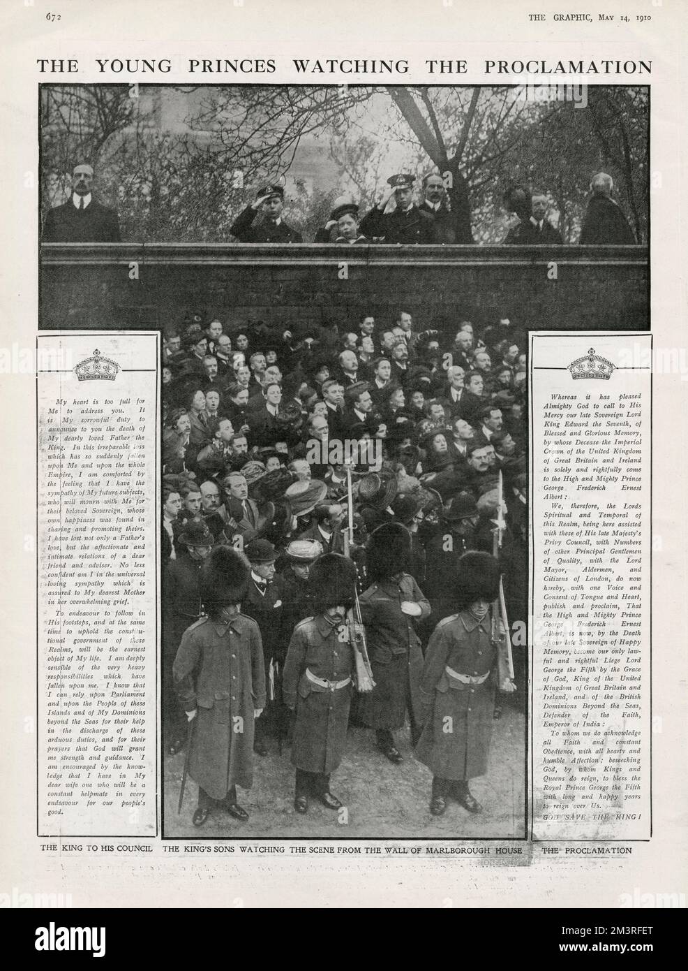 Proclamation of King George V - St James's Palace Stock Photo - Alamy