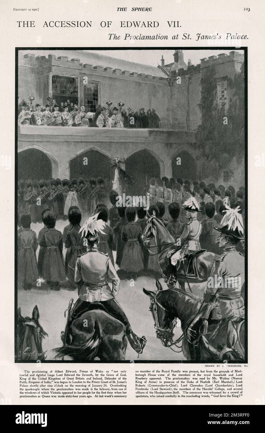 Proclamation of King Edward VII - St James's Palace Stock Photo - Alamy