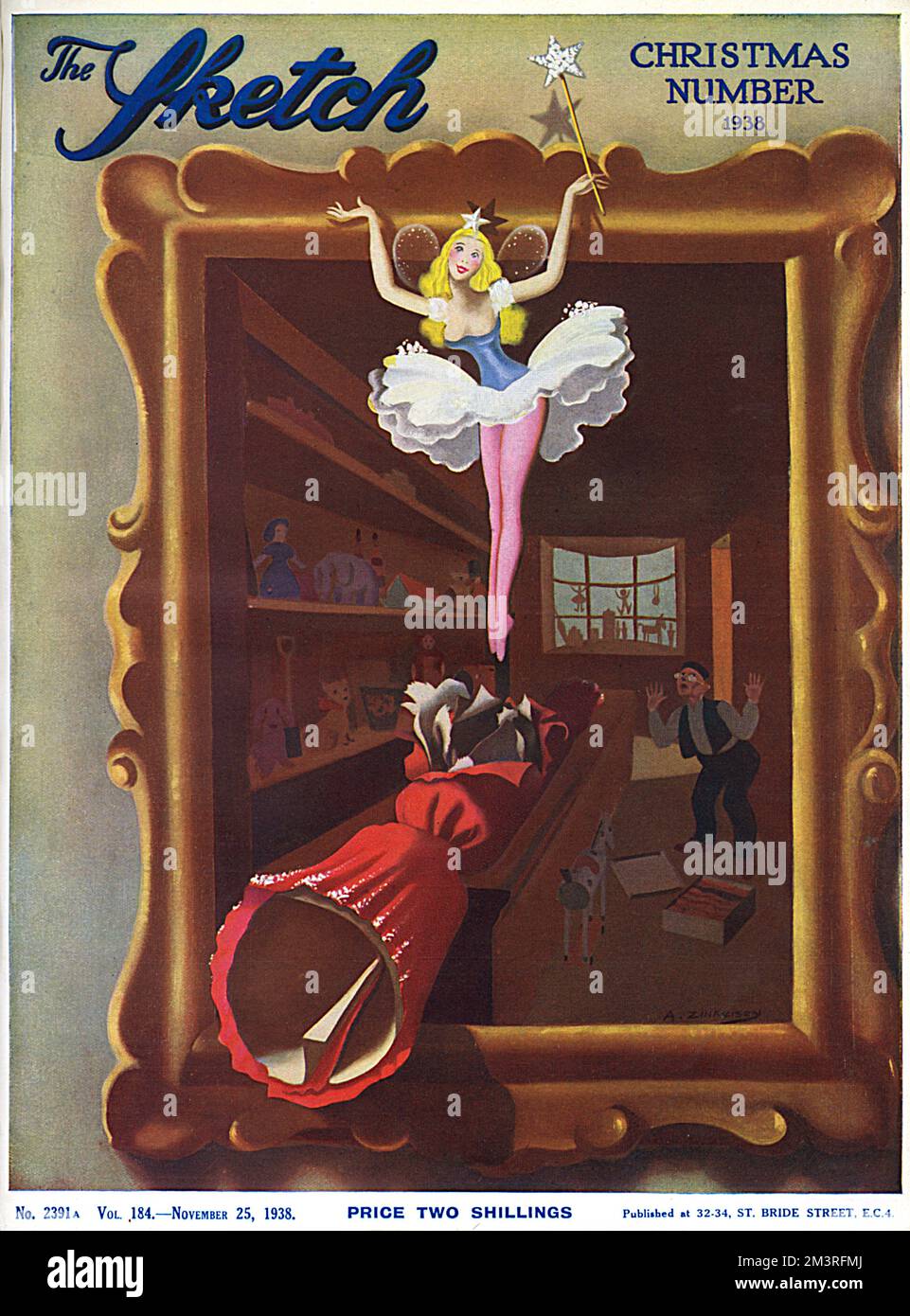 The Sketch Christmas Number front cover, 1938 Stock Photo - Alamy