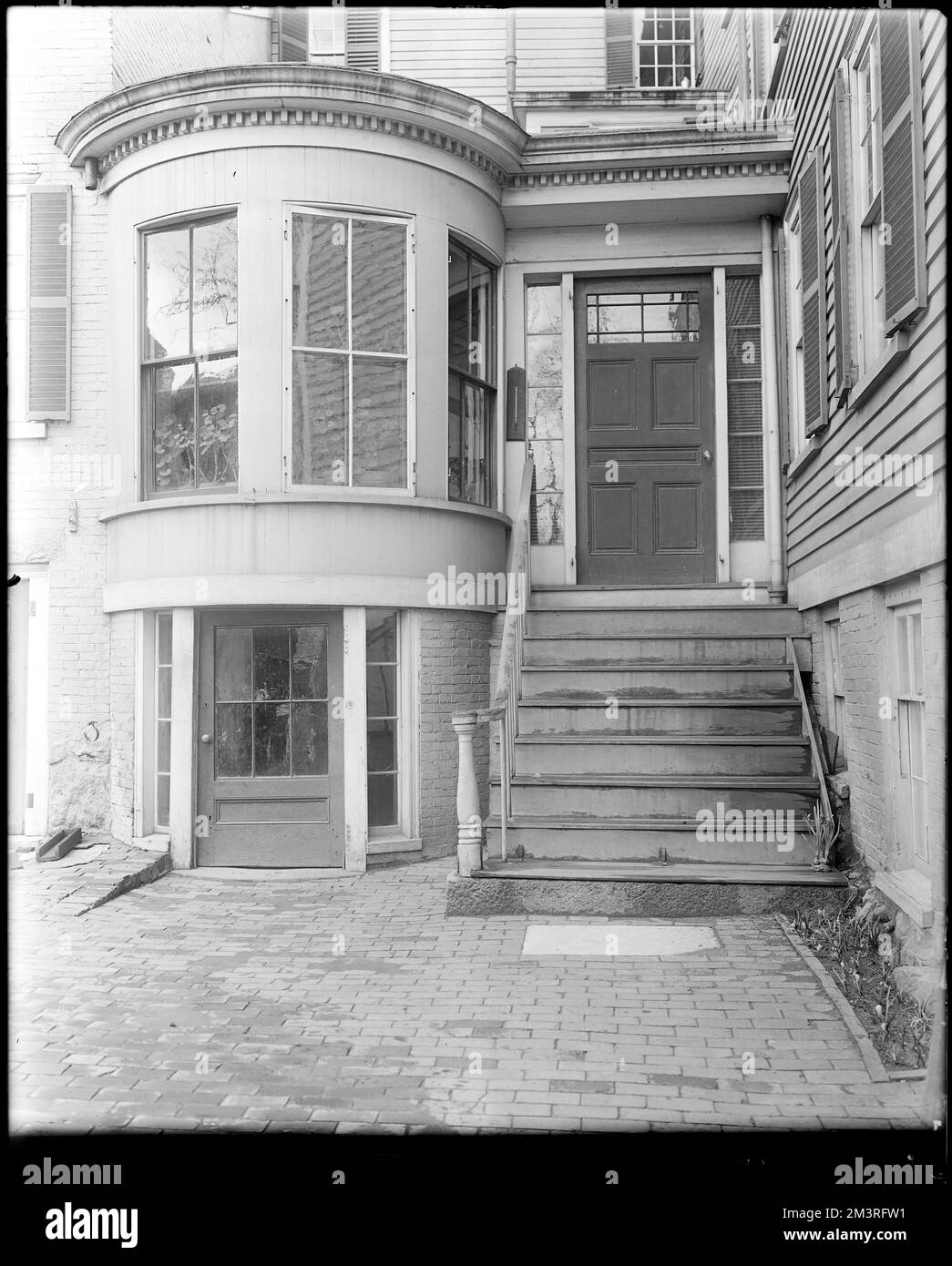 Salem, 33 Summer Street, exterior detail, rear door and window, Doyle ...