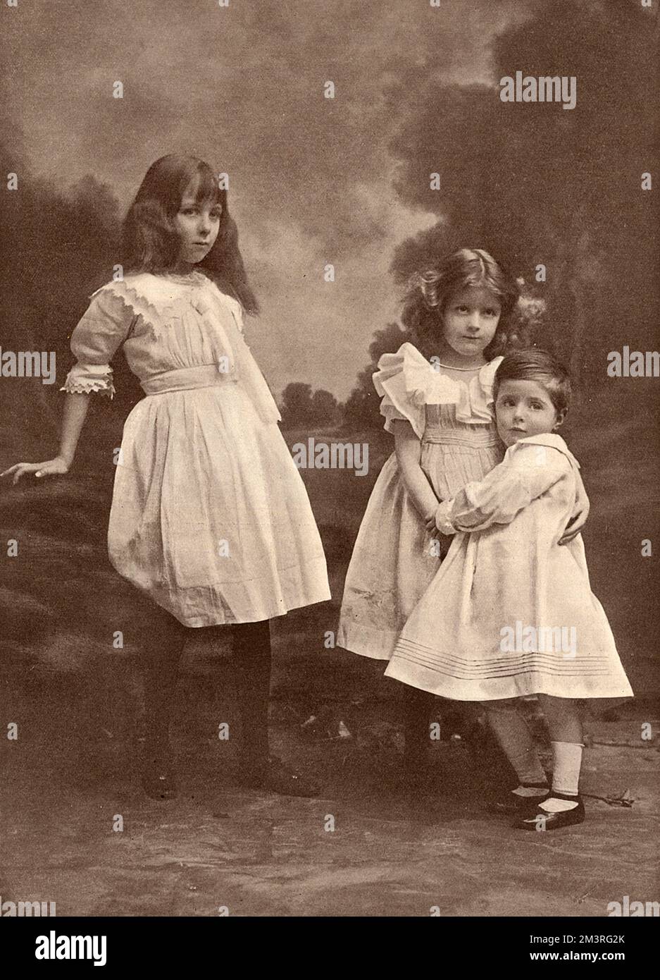 The children of Lady de la Warr including, left, Lady Myra Sackville ...