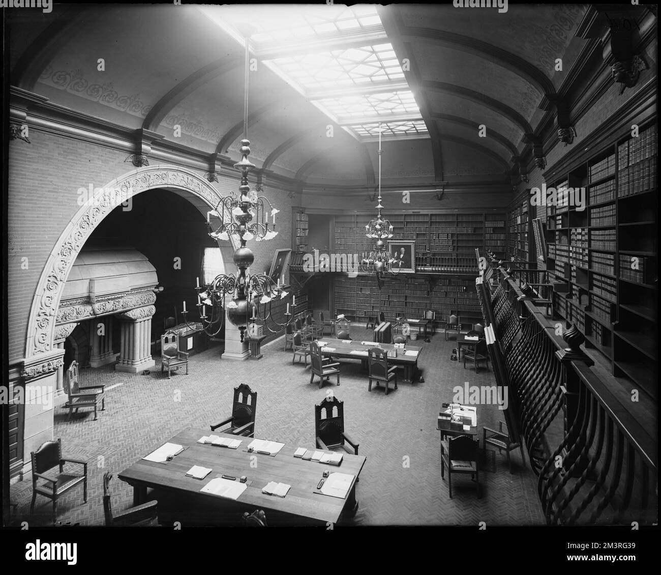Salem, 34 Federal Street, interior law library, courthouse, 1888 ...
