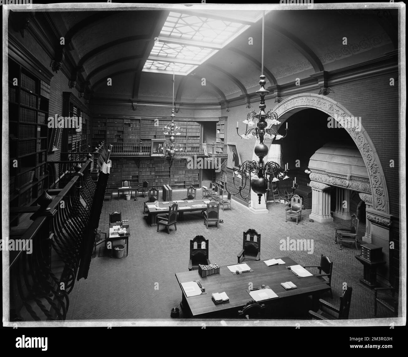 Salem, 34 Federal Street, interior law library, courthouse, 1888 ...