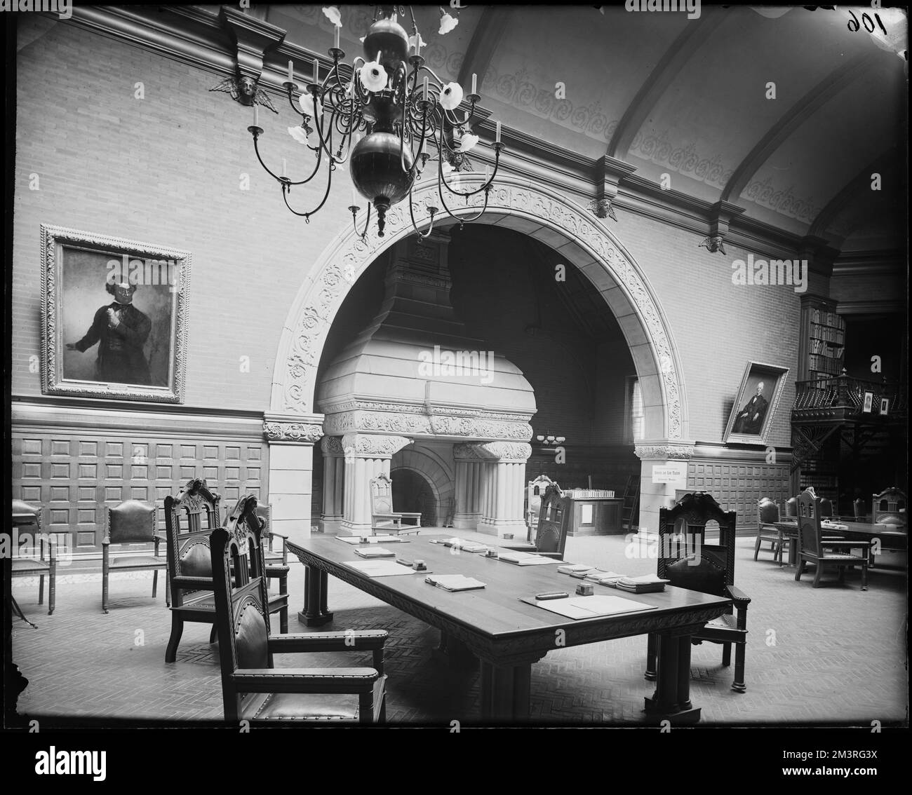 Salem, 34 Federal Street, interior law library, courthouse, 1888 ...
