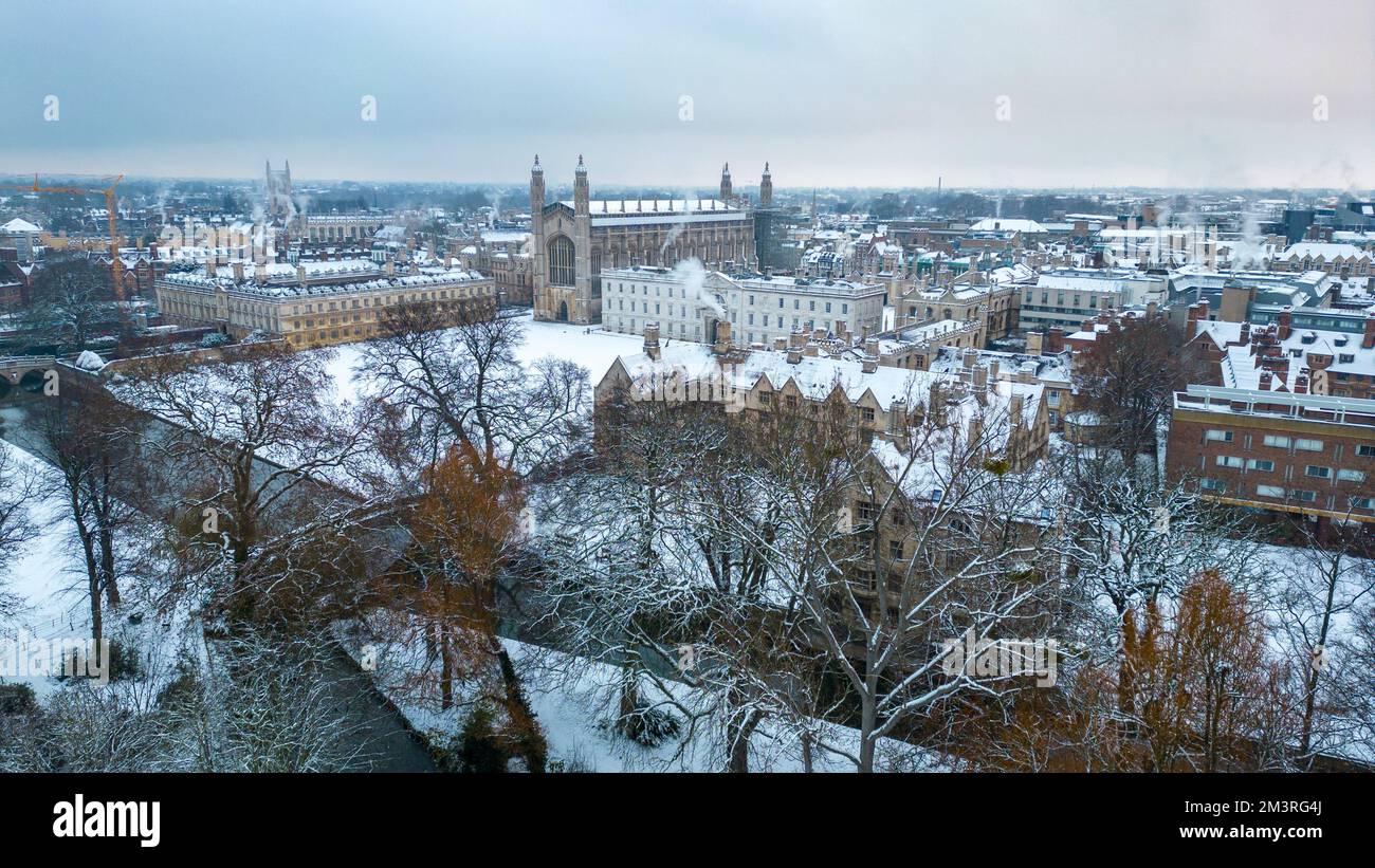 Picture dated December 12th shows King’s College Chapel in Cambridge on ...