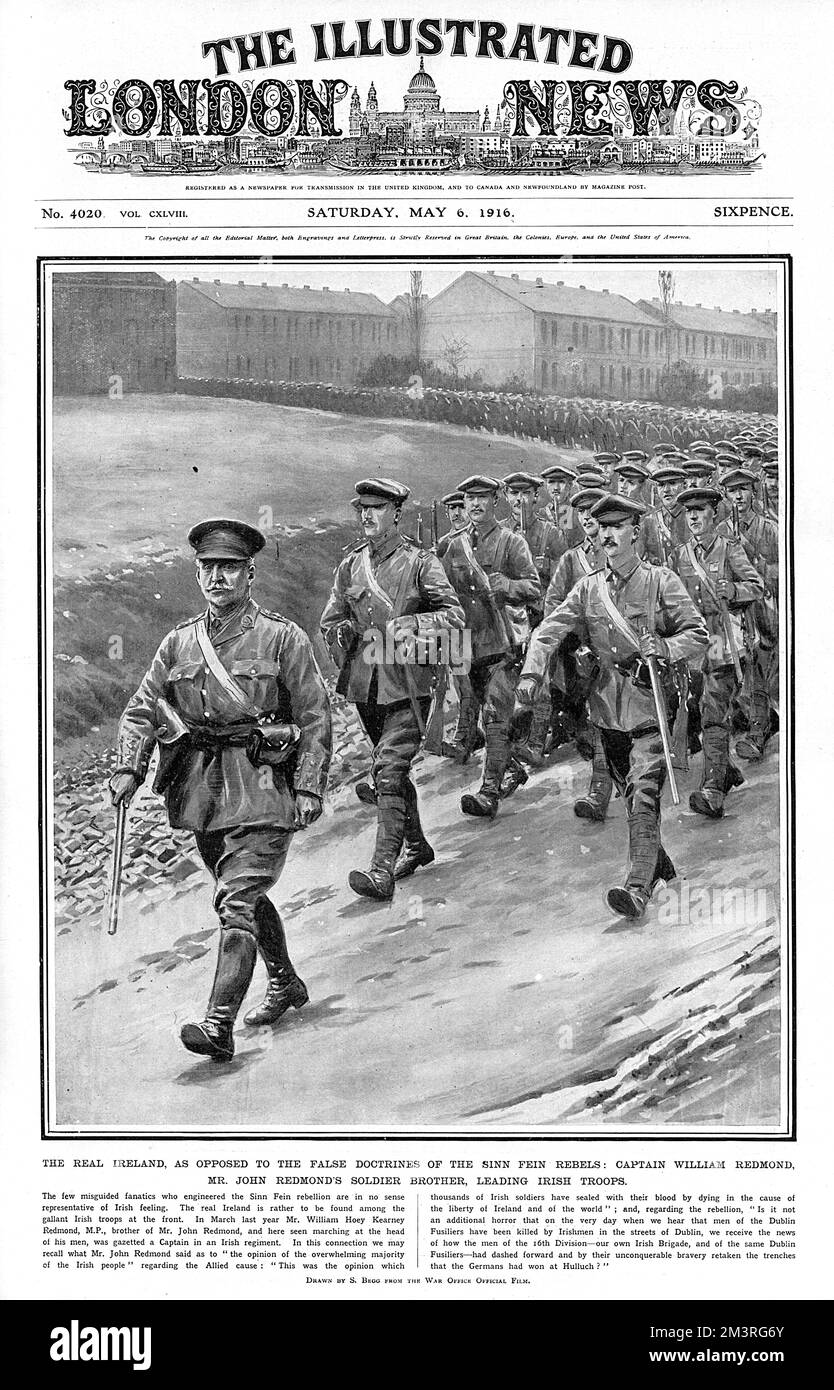 The Real Ireland, Cptn William Redmond leading Irish troops Stock Photo ...