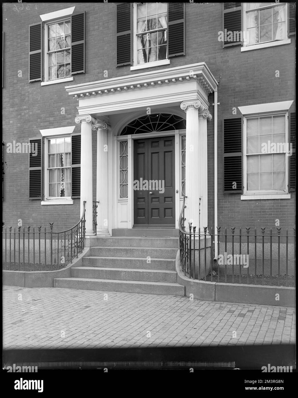 Salem, 37 Chestnut Street, exterior detail, front entry, George Nichols ...
