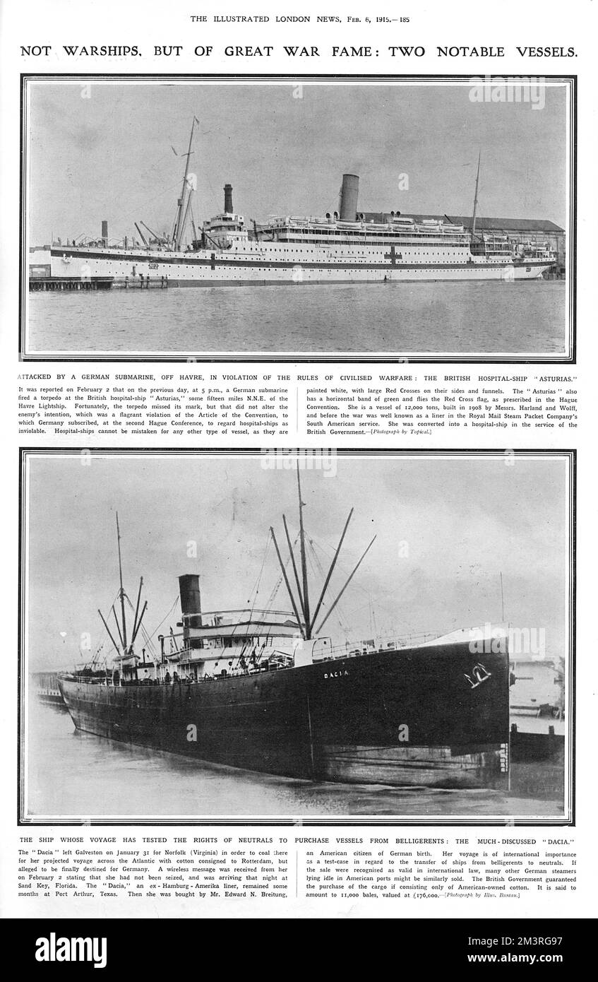 Hospital ship german ww1 hi-res stock photography and images - Alamy