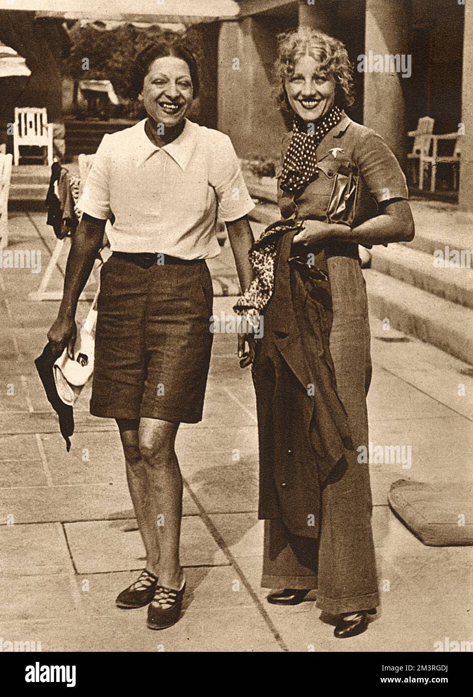 Suzanne Lenglen & Mrs Jay Gould at Monte Carlo Stock Photo - Alamy