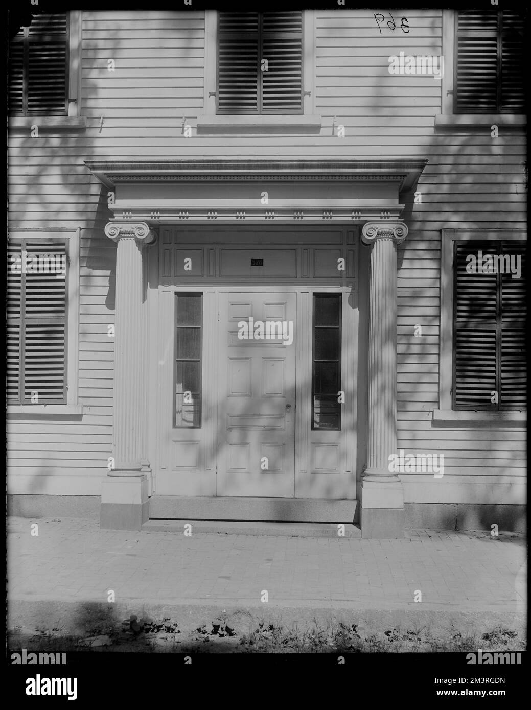 Salem, 376 Essex Street, exterior detail, doorway, Aaron Waite house ...