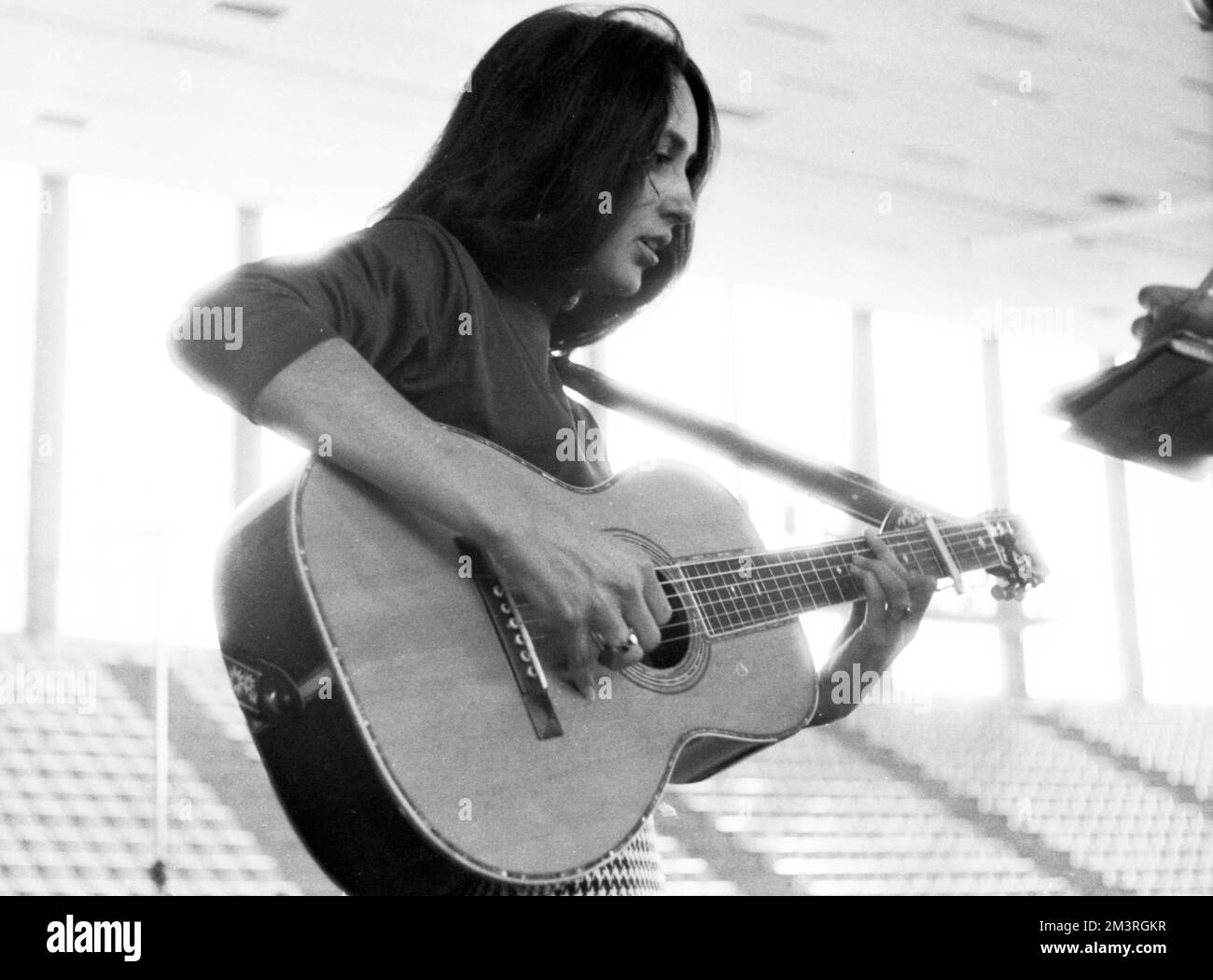 The presence and performance of US singer Joan Baez, here at the Easter ...