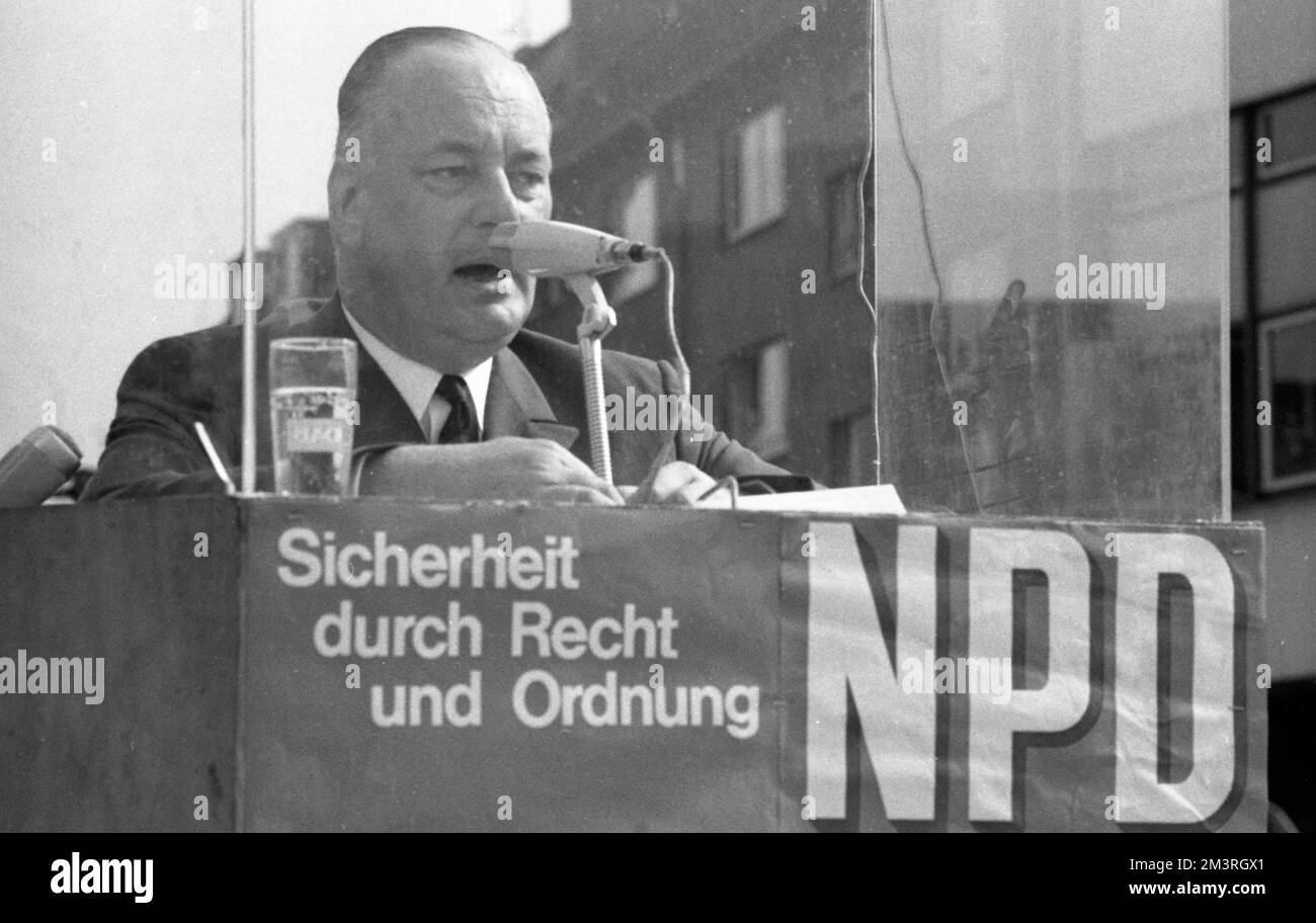 Election campaign appearances in 1969 by the radical right-wing NPD ...