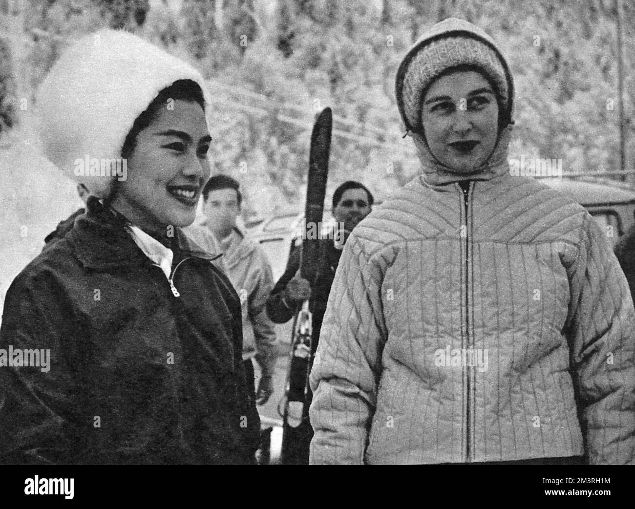 Queen Sirikit (1932-) of Thailand pictured with Princess Alexandra ...