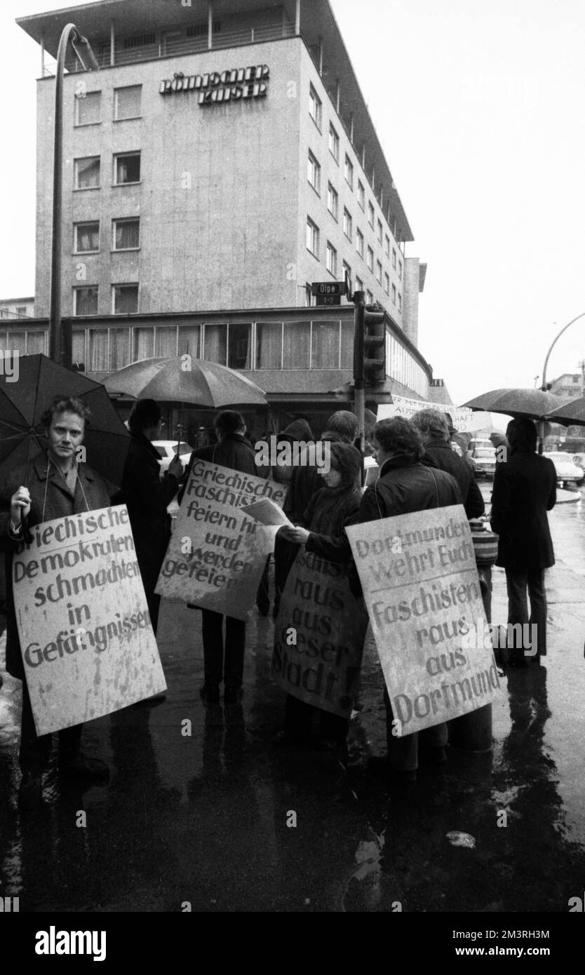 Protest action by young people from Dortmund on 25. 3. 1971 in Dortmund ...